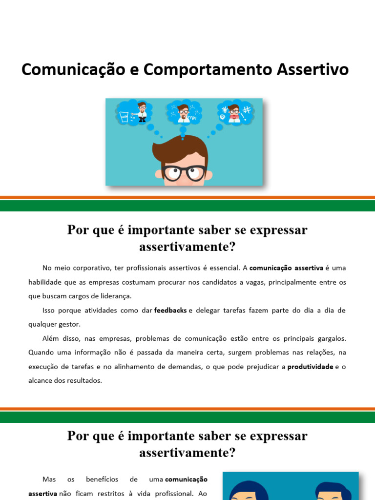 Comunicação e Comportamento Assertivo | PDF | Comunicação | Liderança