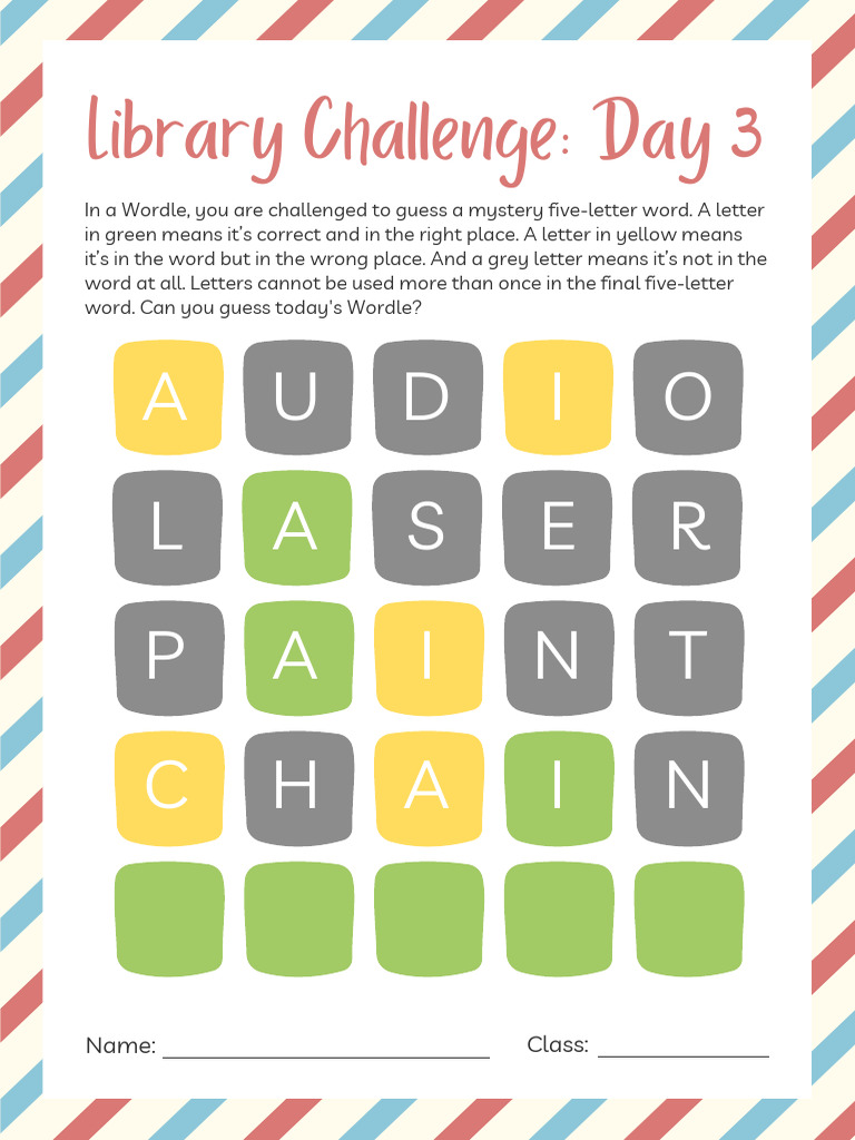 Library Wordle 2023 | PDF