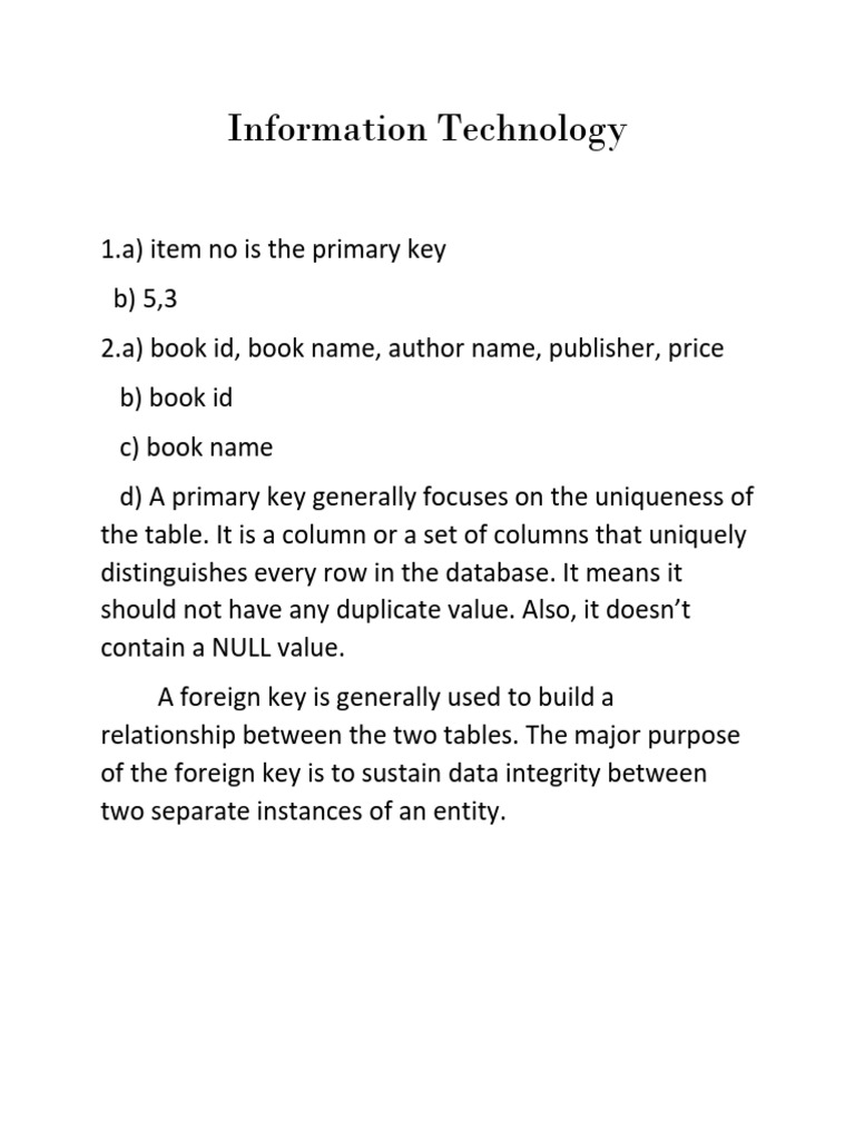 Information Technology Class 10 | PDF