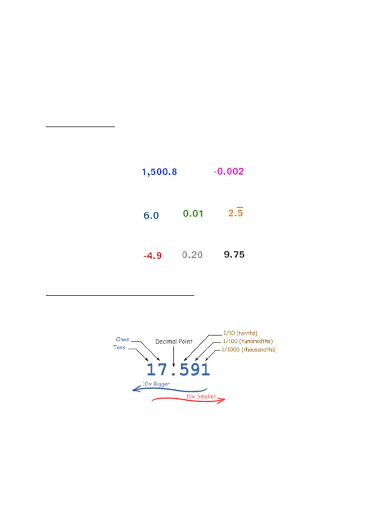 Math-WEEK 1 Decimals and Significant Figures Note | PDF | Significant ...