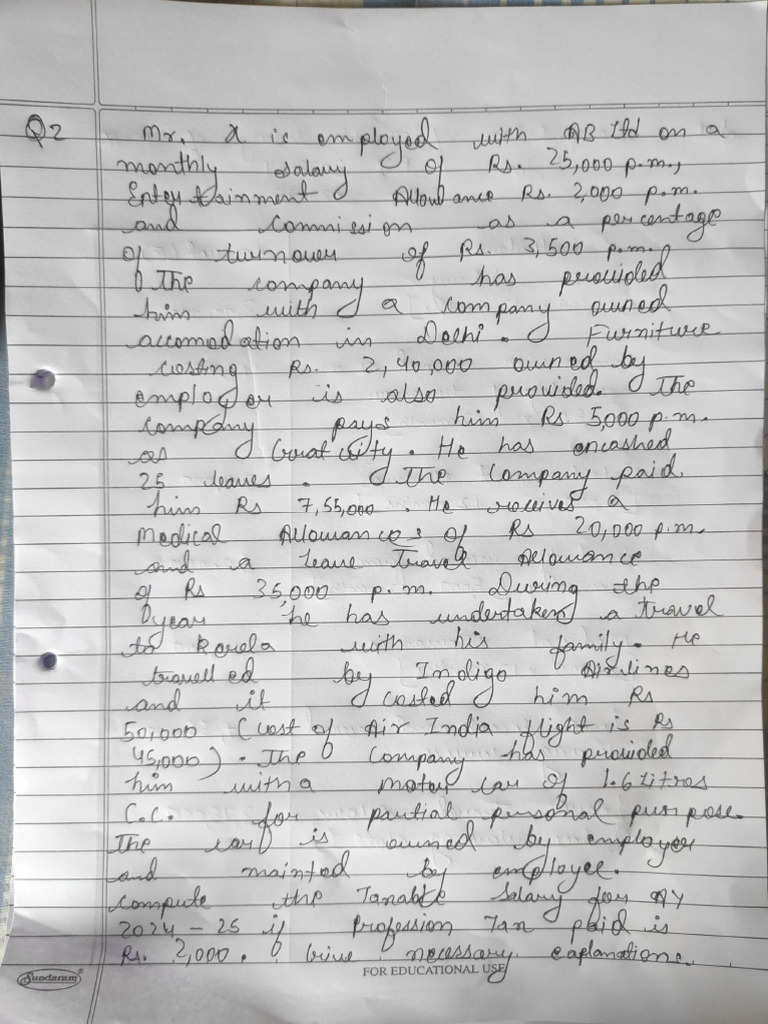 Direct tax assignment | PDF