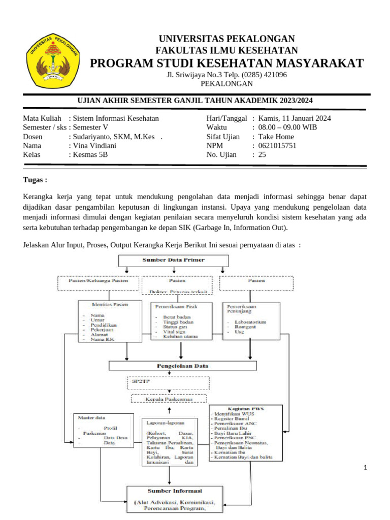 Uas Sistem Informasi Kesehatan Kesmas | PDF