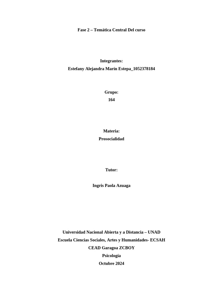 Fase 2 Tematica Central - Grupo 164 - Estefany Marin | PDF ...