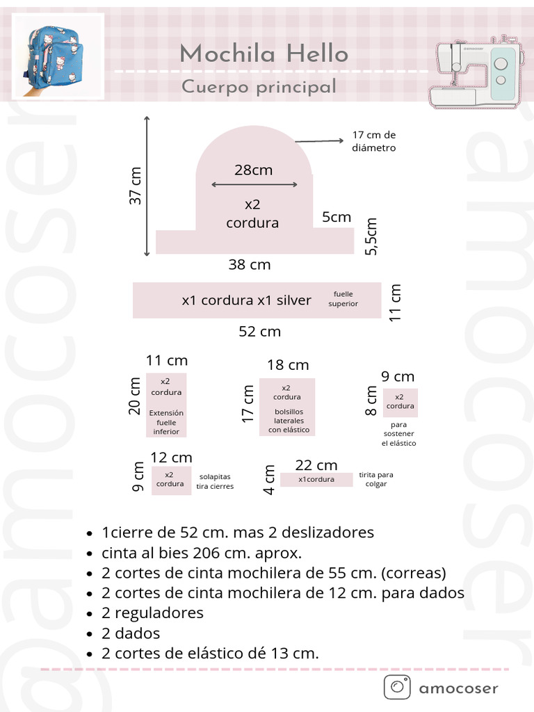 mochila hello kitty mebresia amo coser 02 | PDF