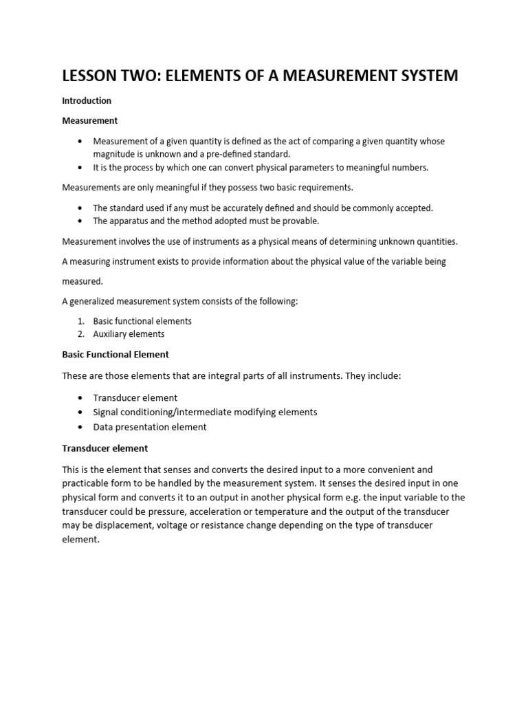 Measurement System Basics | PDF | Pressure Measurement | Amplifier