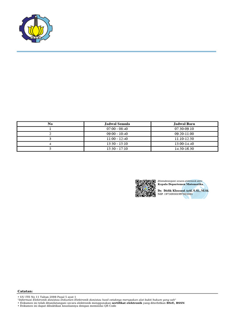 SURAT EDARAN JADWAL PERKULIAHAN Genap 2024-2025 | PDF