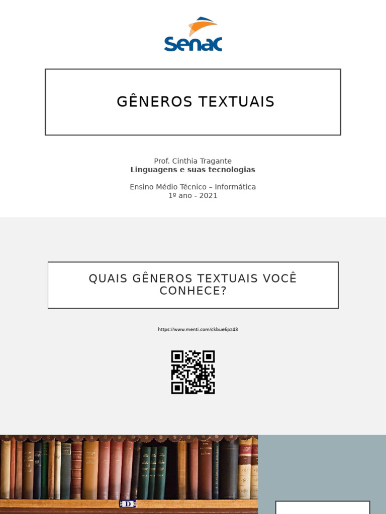 Tipos de Gêneros Textuais no Ensino Médio | PDF | Amor