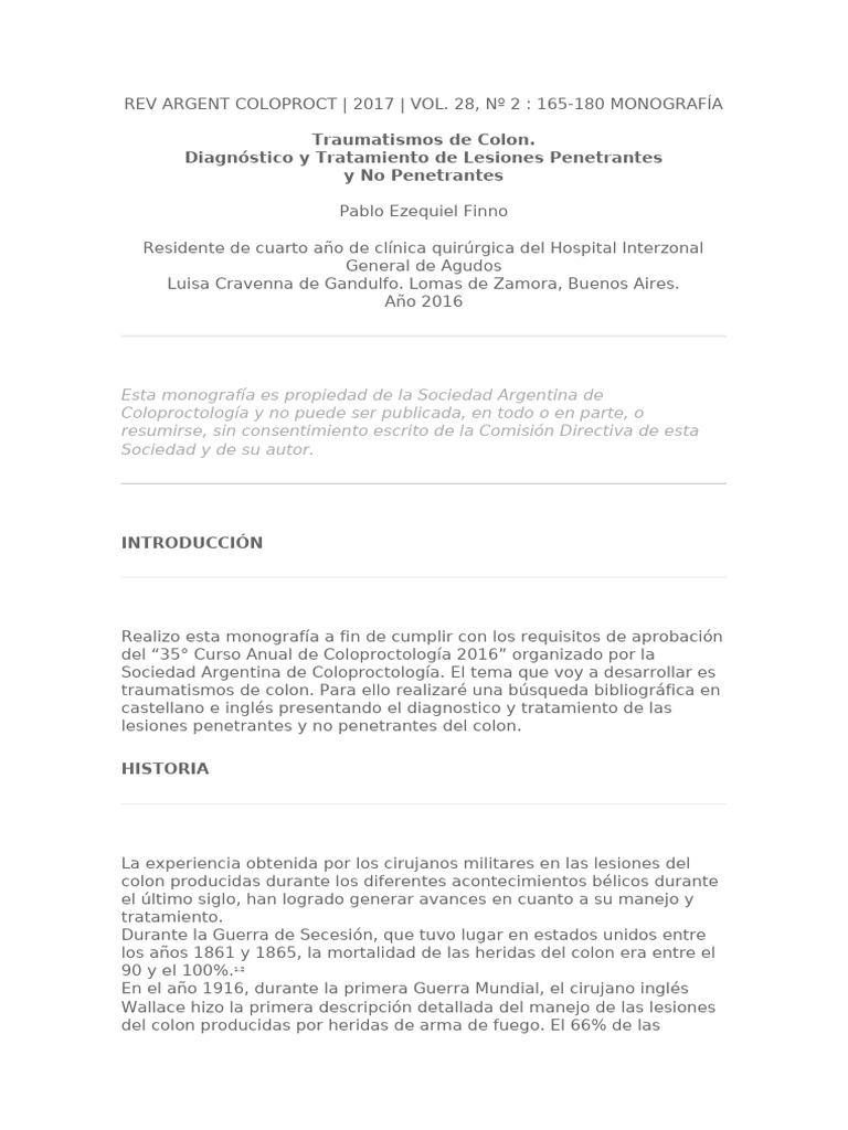 LESIONES DE COLON | PDF | Intestino grueso | Tracto gastrointestinal