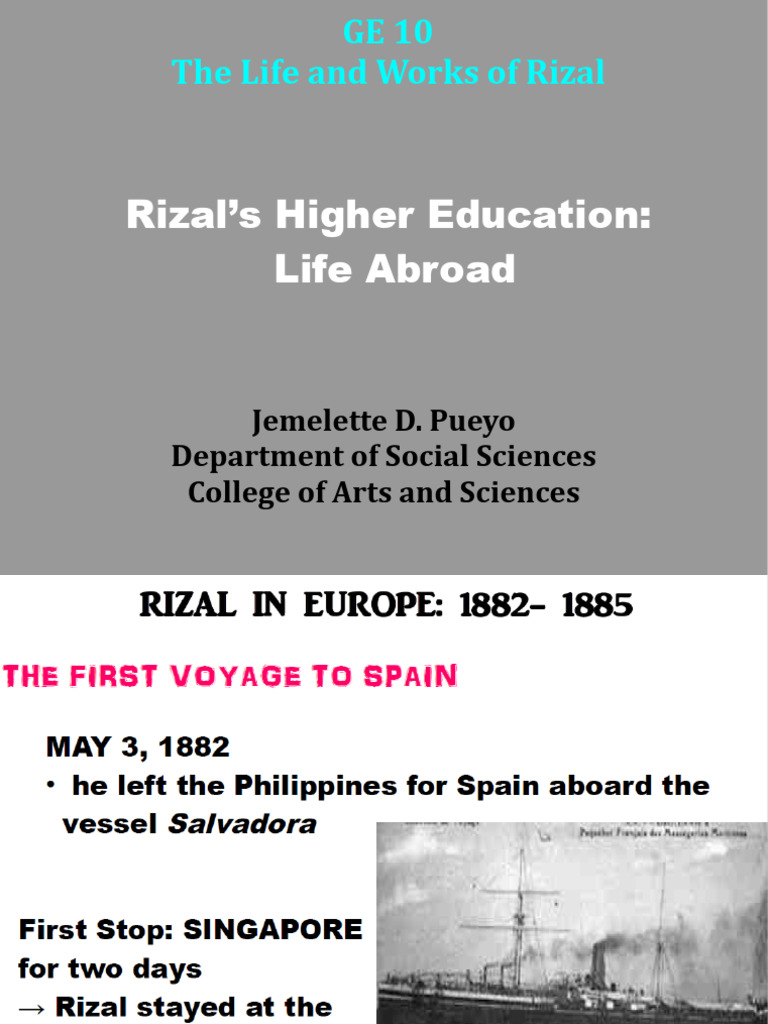 5 RIZAL in EUROPE, 1882-1885 | PDF | Freemasonry