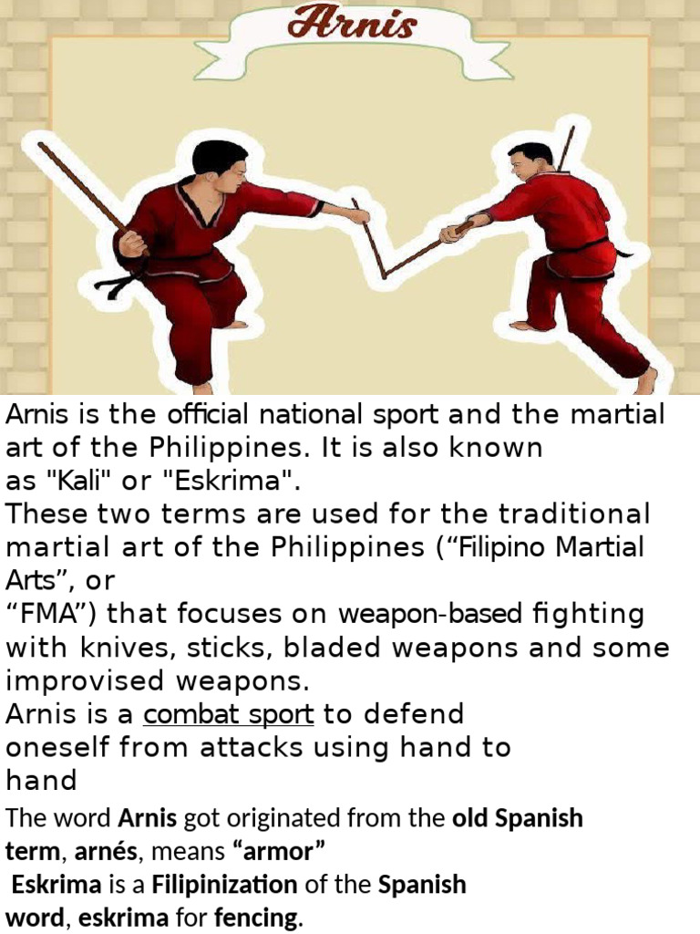 Arnis: The National Sport of the Philippines | PDF | Combat Sports ...
