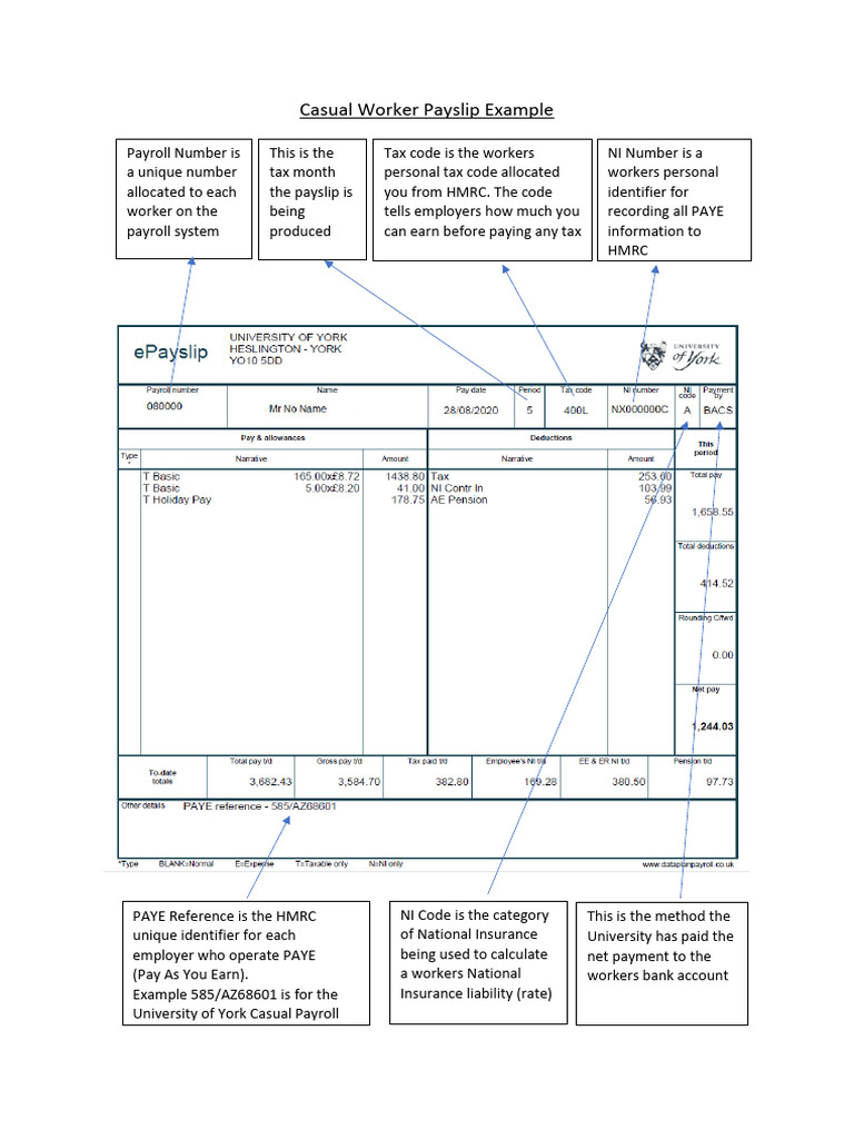 ePayslip Example (Sept2020)v1 | PDF | Payroll Tax | Taxes