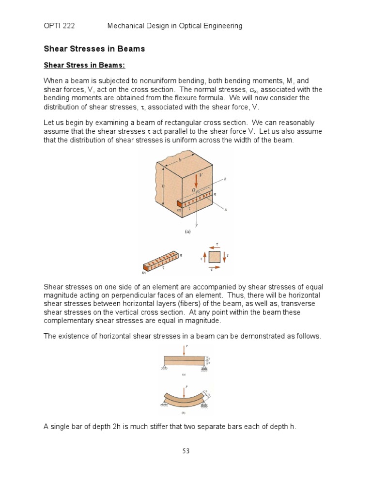 Max Shear Stress Shape Factor | PDF | Bending | Beam (Structure)