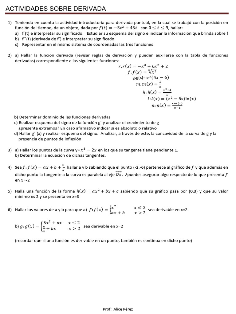 Derivadas_Fisica | PDF | Derivado | Función (Matemáticas)