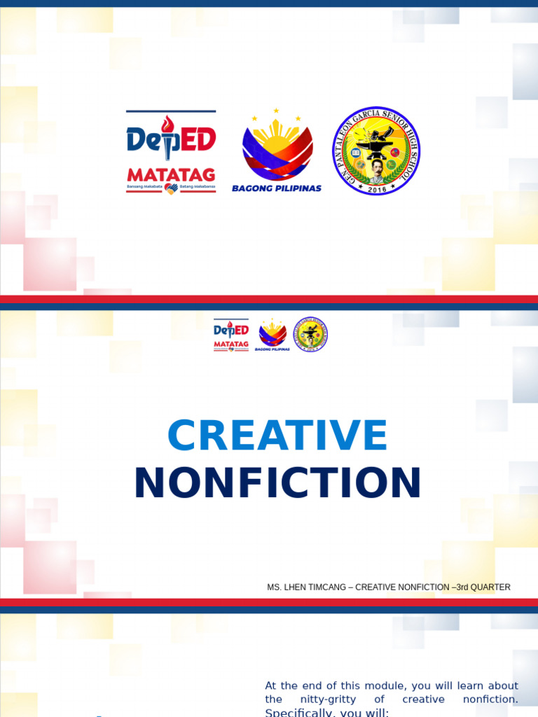 Understanding Creative Nonfiction Elements | PDF | Narrative | Critical ...