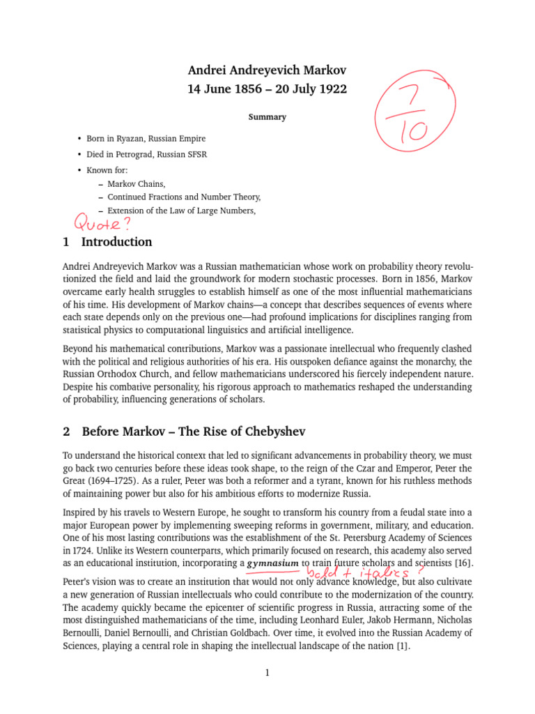 Tuan Luong - Feb 17, 2025 1139 AM - andrei_markov | PDF | Markov Chain ...