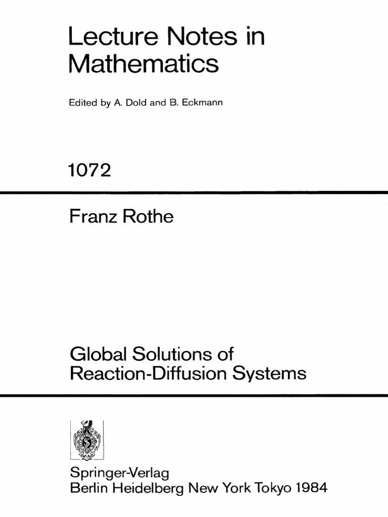 [Franz Rothe] Global Solutions of Reaction-Diffusi(BookZa.org) | PDF ...