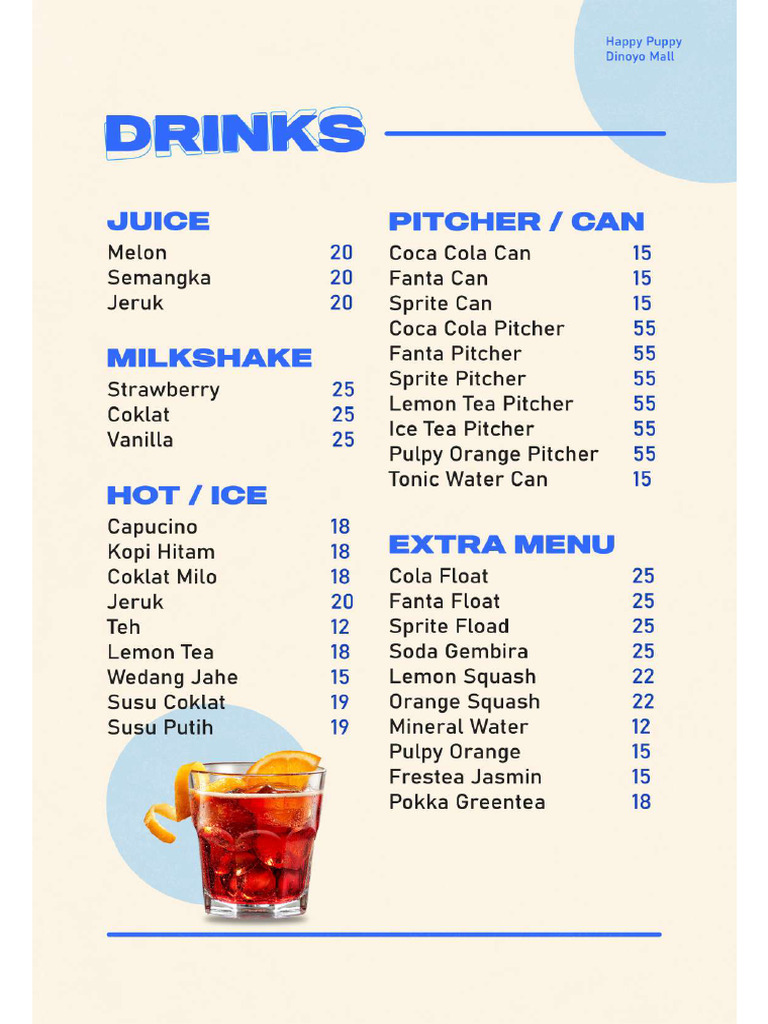 Menu F&B | PDF