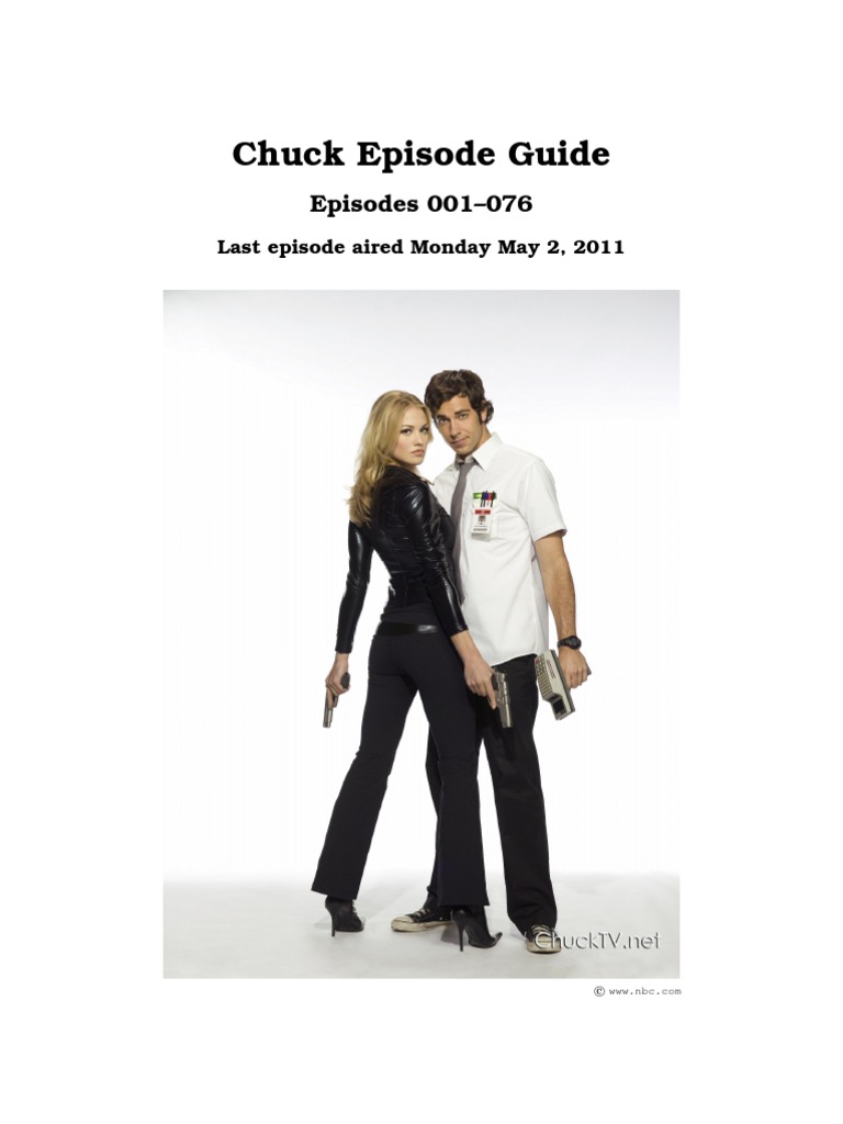Chuck Episode Guide: Episodes 001-076 | PDF | Violence | Entertainment ...
