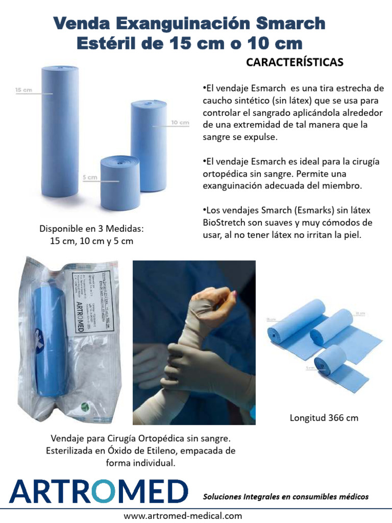 Venda Exanguinacion Smarch Esteril de 15 CM o 10 CM | PDF