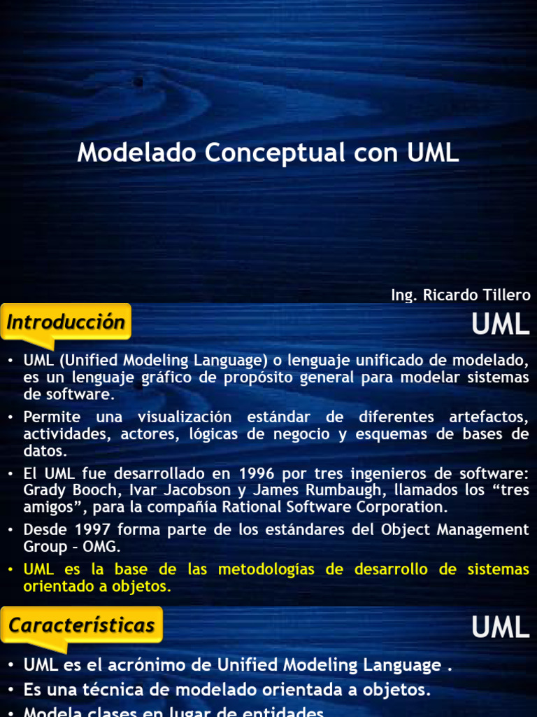 Clase Modelado Conceptual UML | PDF | Lenguaje de modelado unificado | Ingeniería de Sistemas