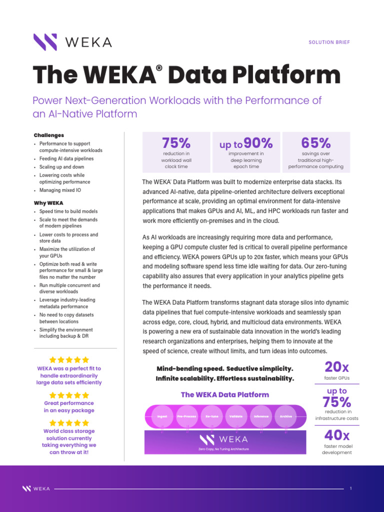the-ai-native-weka-data-platform-powers-ai-workloads | PDF | Cloud Computing | Artificial ...