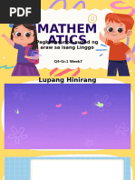 Mga Araw Sa Isang Linggo | PDF