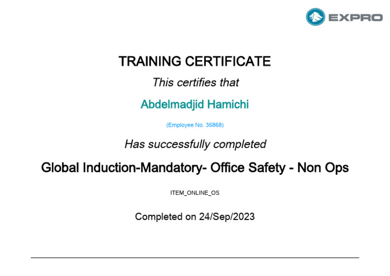 Certificate of Completion 2 | PDF