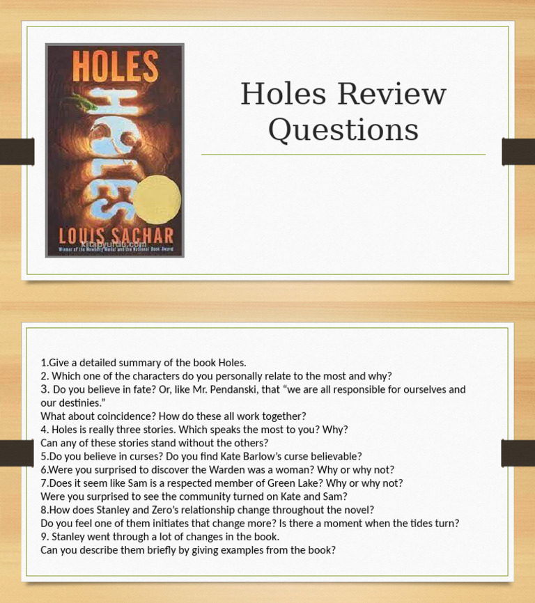 Book Club: Holes Discussion Guide | PDF