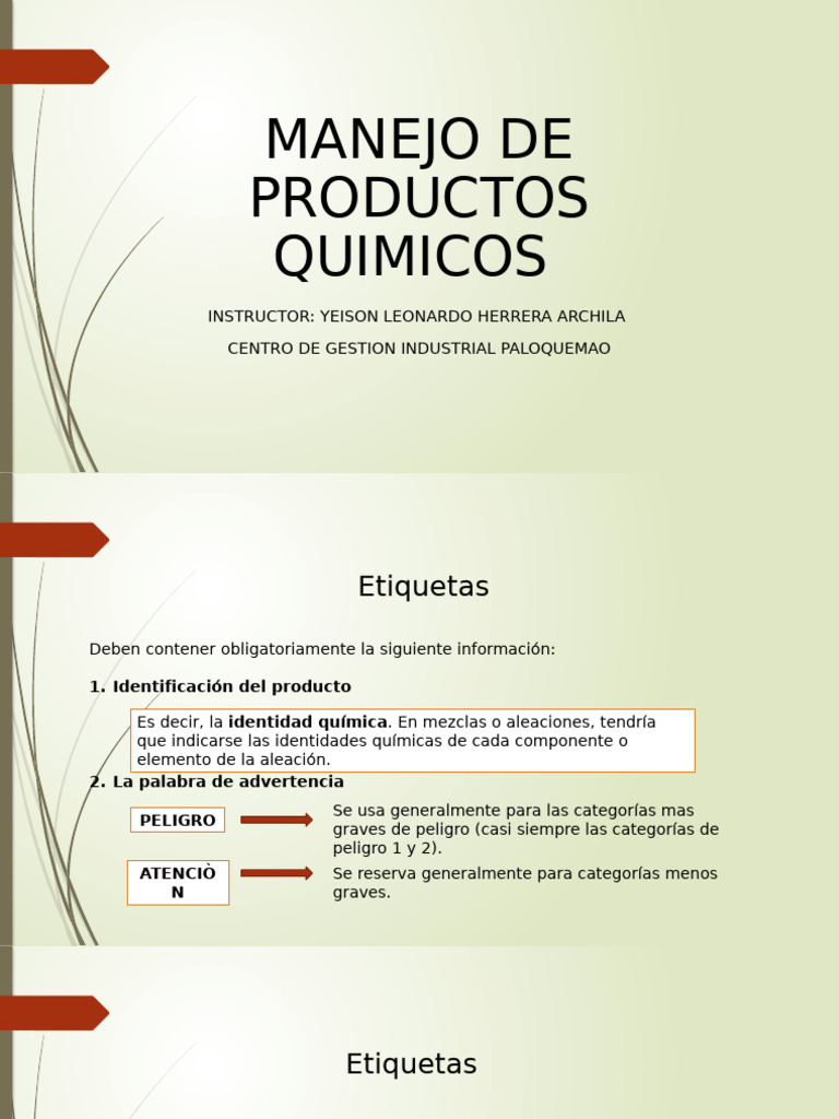Trabajo Autonomo Etiquetas DE PELIGROSIDAD SUSTANCIAS QUIMICAS | PDF | Sustancias químicas