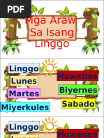 Mga Araw Sa Isang Linggo Fil Kinder-1 | PDF