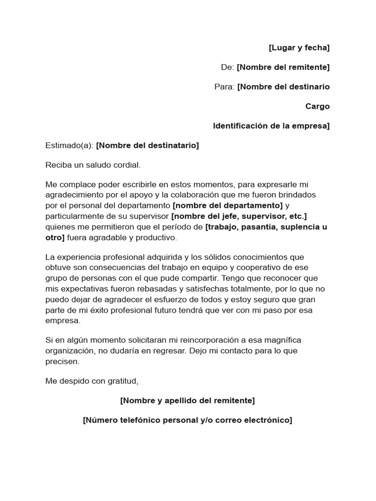 Carta Formal de Agradecimiento A Una Empresa | PDF