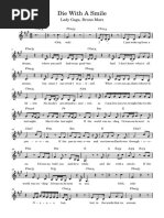 Die With A Smile (Simple Sheet) - Lady Gaga Bruno Mars | PDF | Lady ...