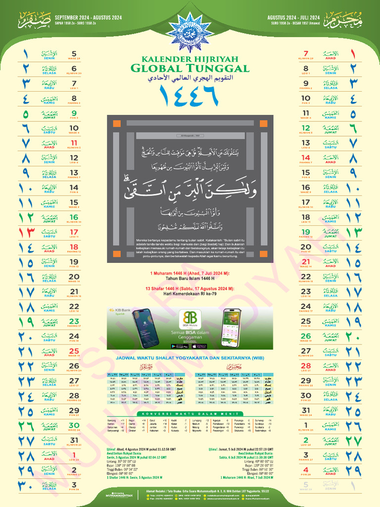 Kalender Hijriah Muhammadiyah | PDF
