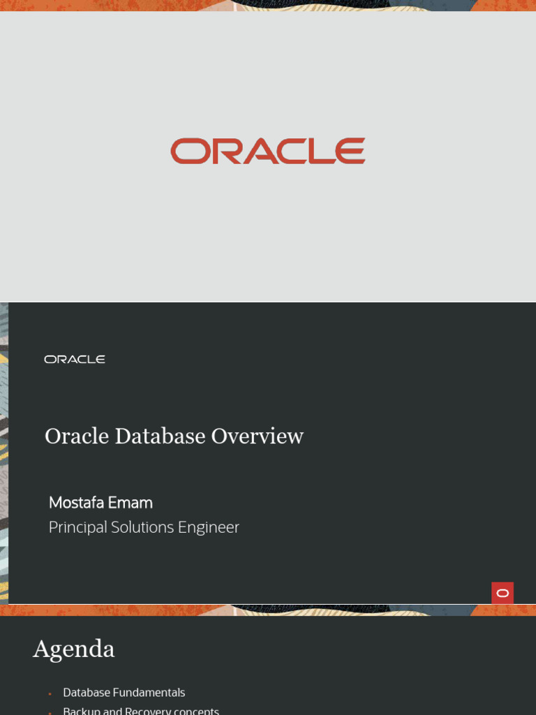 OracelDB-Overview Day1 Compressed | PDF | Databases | Computer Data Storage