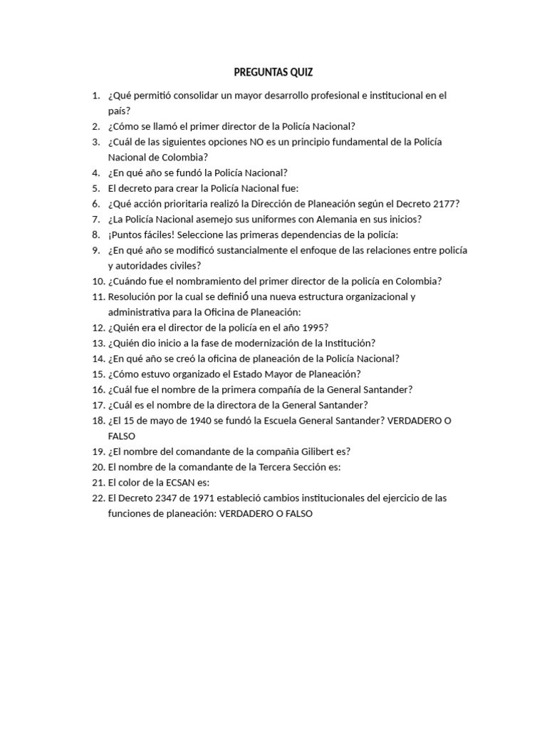 Preguntas Quiz | PDF
