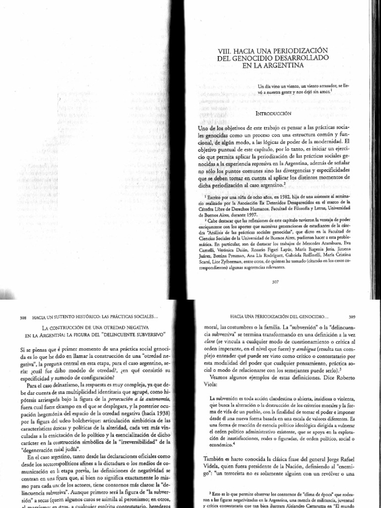 FEIERSTEIN (2011) El Genocidio Como Practica Social (3ra Parte, Caps 8 y 9, Pp 307-388) | PDF