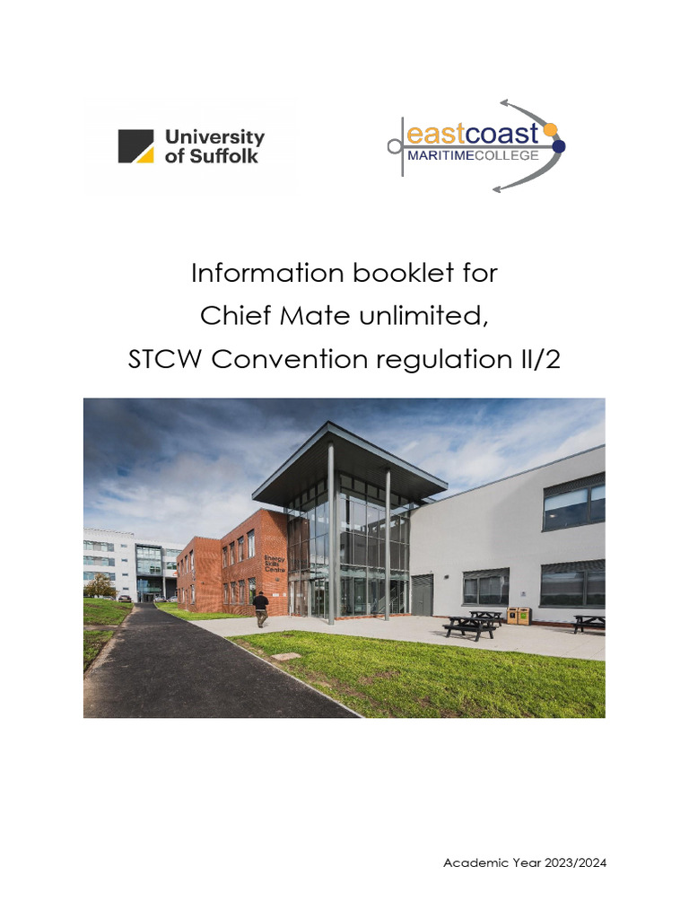 23 24 Information Booklet For Chief Mate | PDF | Travel Visa