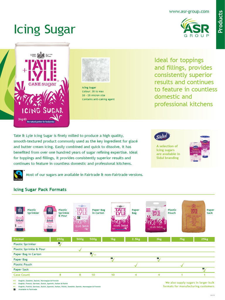 High-Quality Icing Sugar Products | PDF | Sugar | Diet & Nutrition