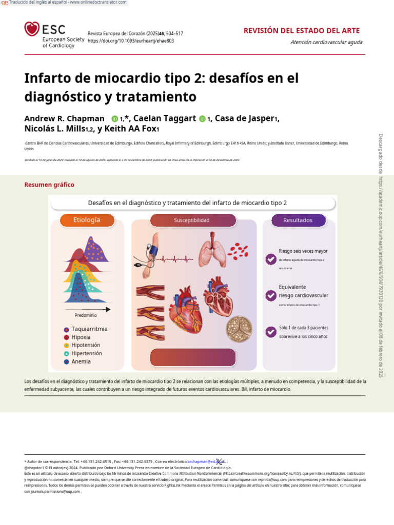 1 - AMI-TIPO II - En.es | PDF | Infarto de miocardio | Enfermedades ...