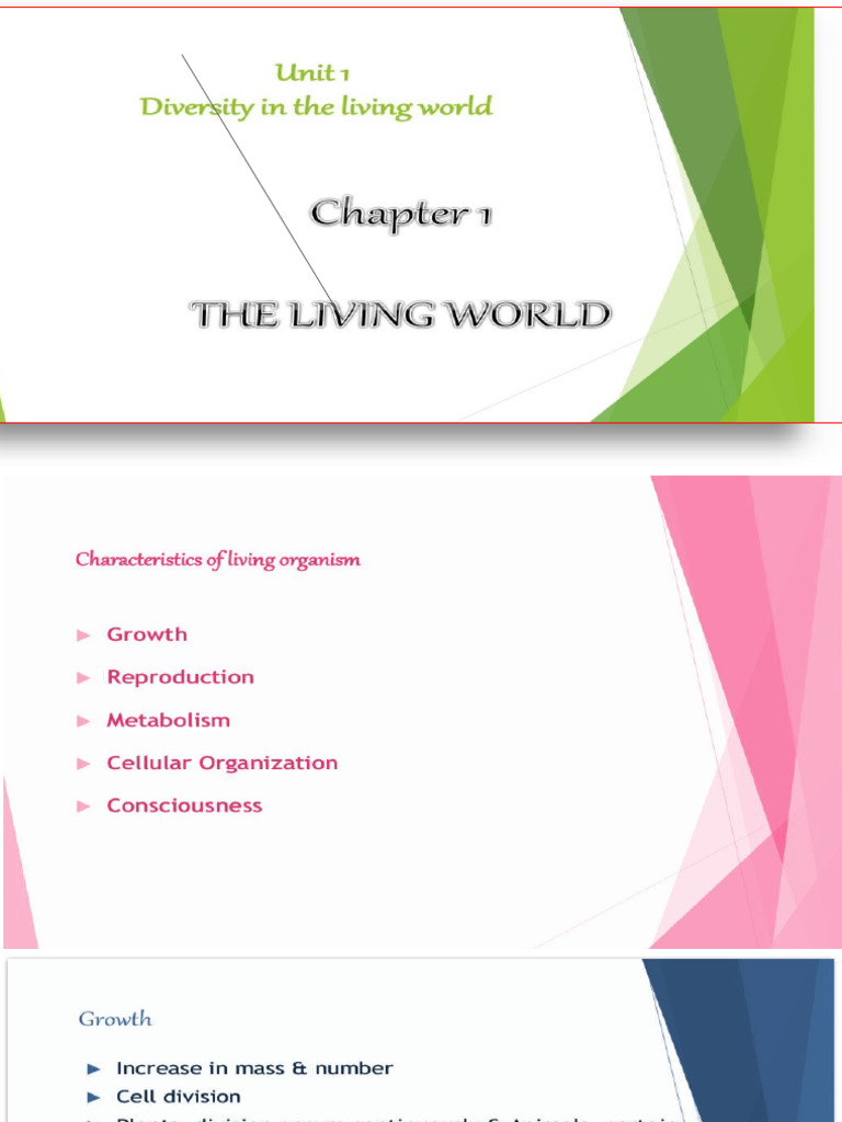 Chapter 1 The Living World | PDF