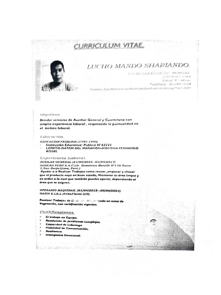 CV Musa Kandashi - L. Mando | PDF
