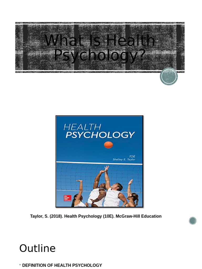 Chapter 1 - What Is Health Psychology | PDF | Health Psychology ...