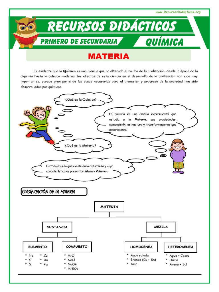 Clasificación y Fases de la Materia | PDF | Importar | Propiedades del agua