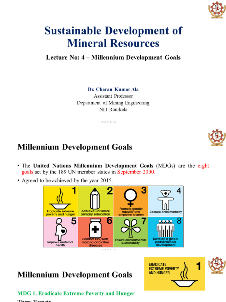 Lecture 4 - Millennium Development Goals | PDF