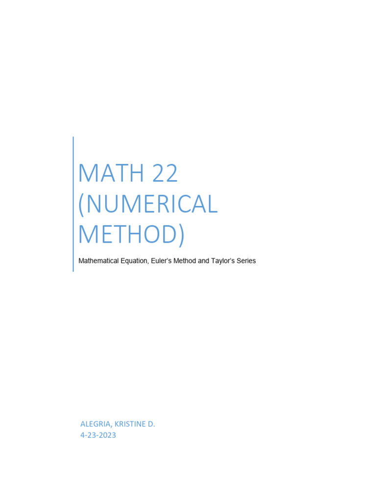 Math22 Ass.1 | PDF