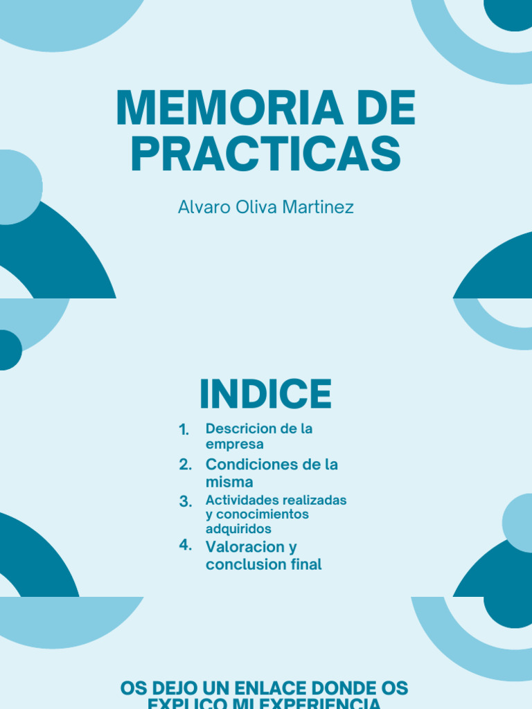 Memoria de Practicas | PDF