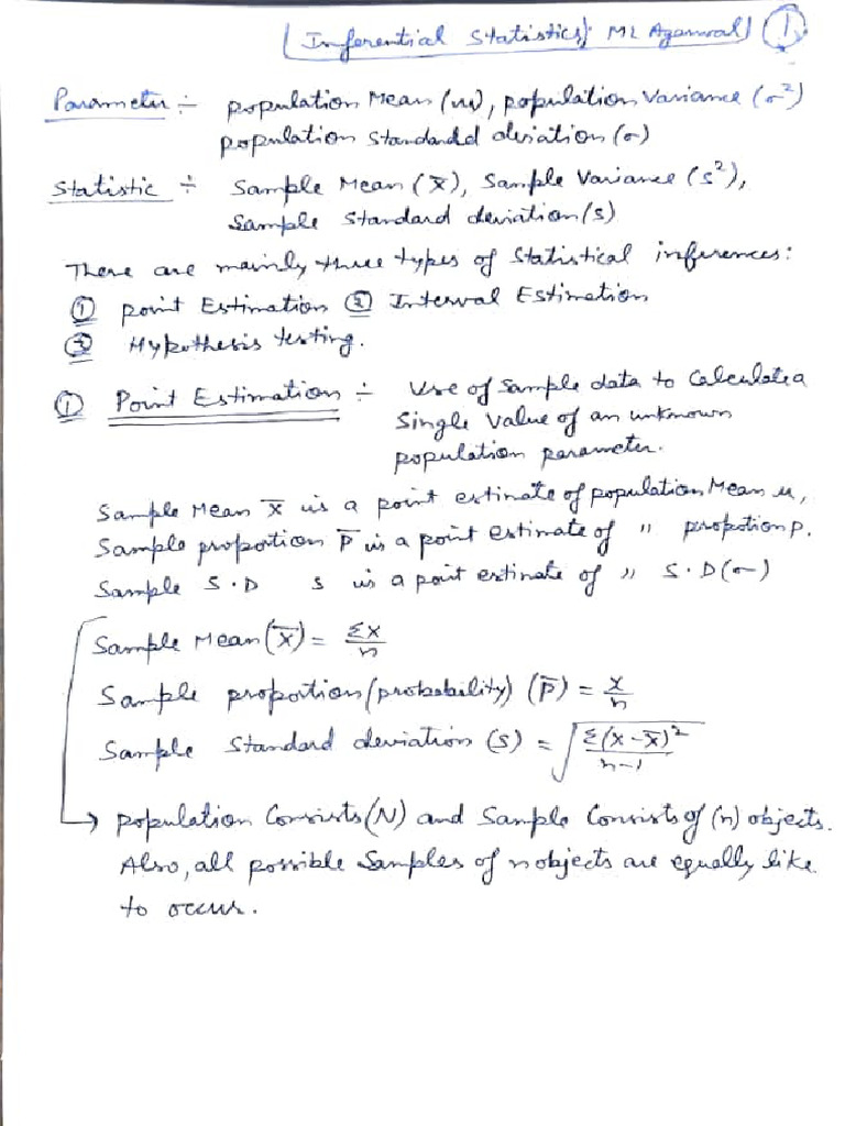 Inferential Statistics | PDF | Statistics | Probability And Statistics Inferential Statistics | PDF | Statistics | Probability And Statistics