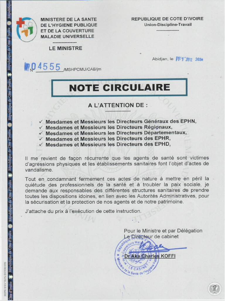 Note Circulaire | PDF