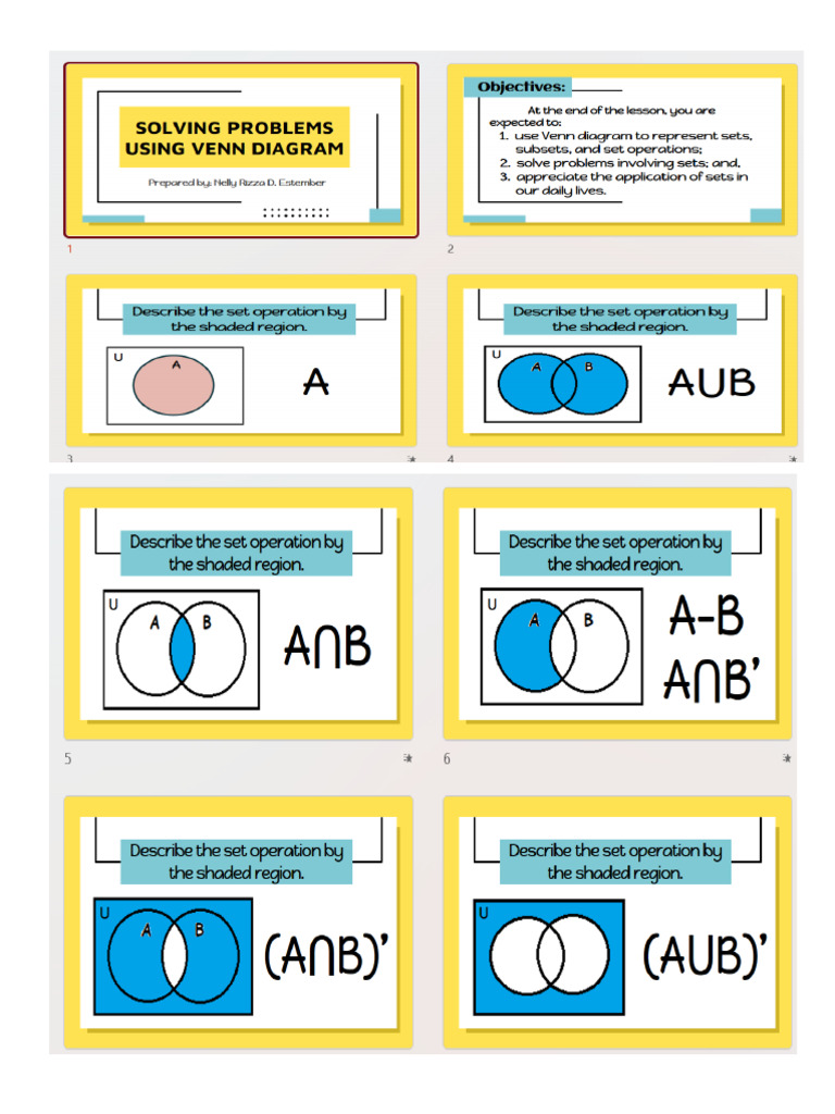 Solving Problems Using Venn Diagram | PDF
