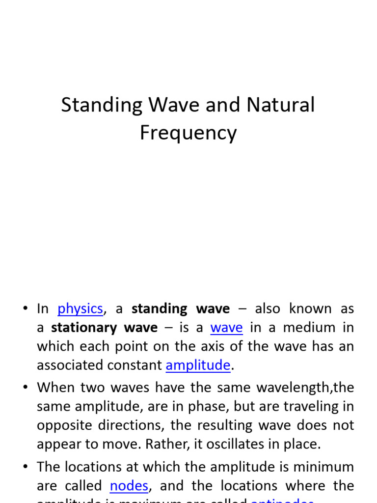 Standing Wave and Natural Frequency | PDF | Waves | Wavelength